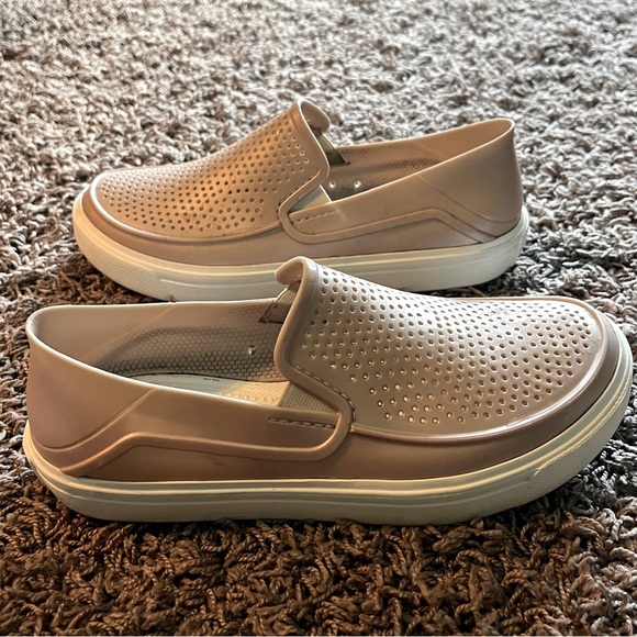 CROCS | Shoes | Rose Gold Rubber Crocs Size 8 Great Condition Worn Only ...